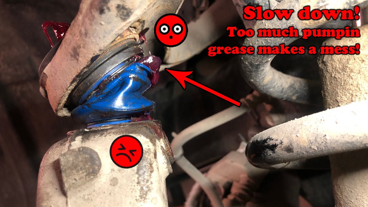Dodge Ram Balljoints! - Be careful pumping grease! Slow down - YouTube