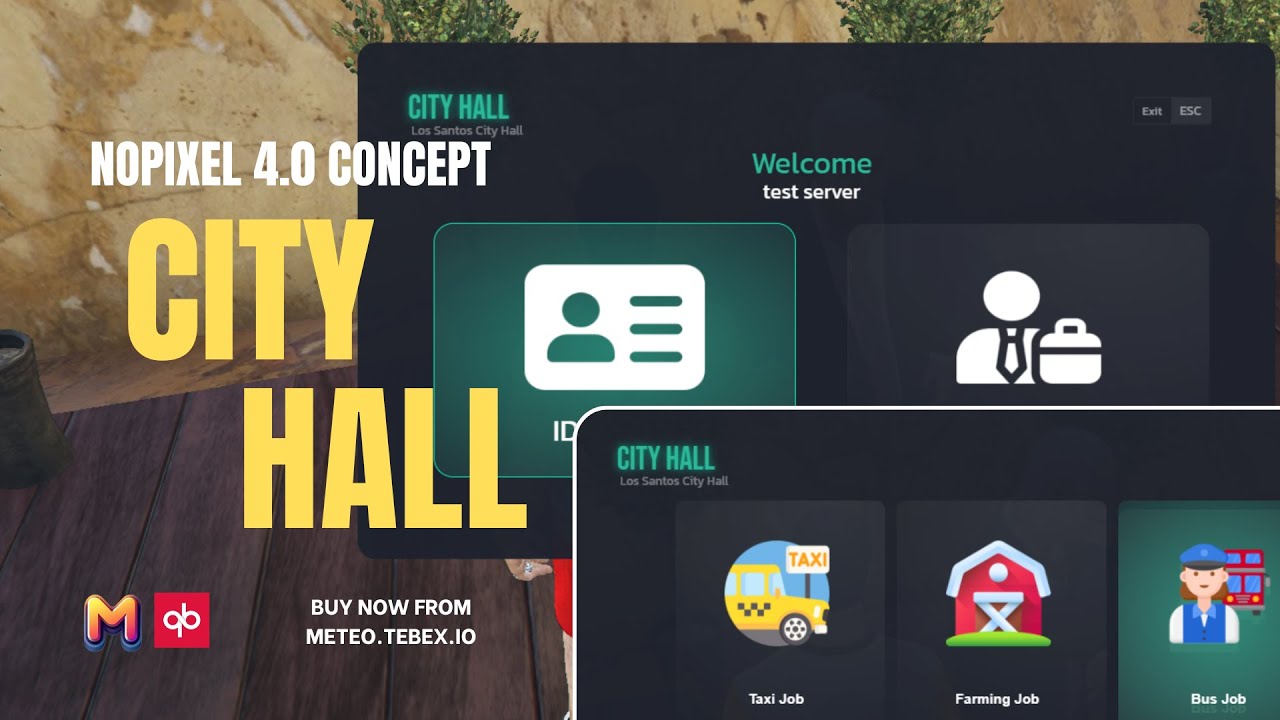 Meteo City Hall (Job Selector) | QBCore | FiveM - YouTube