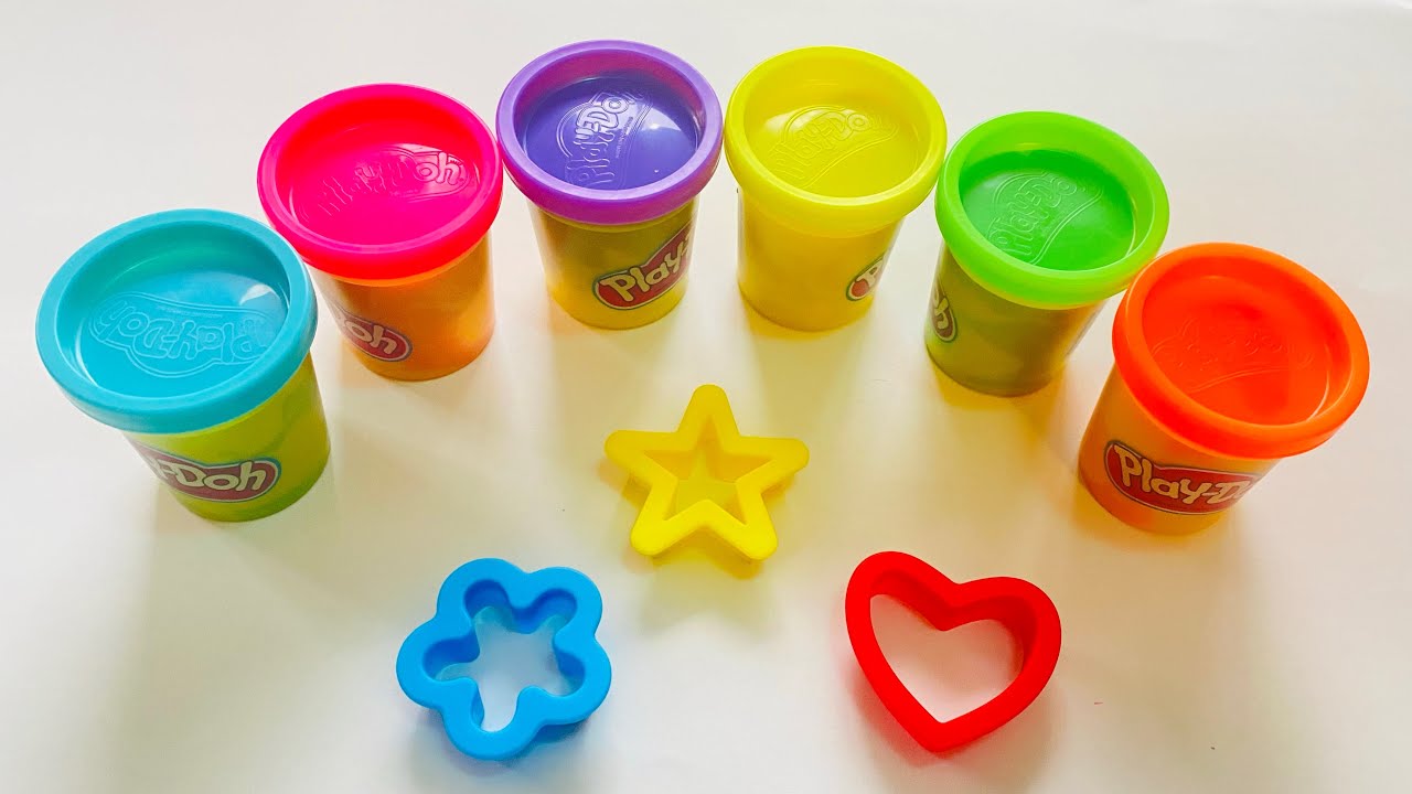 Cute flower shapes with play-doh #playdoh #flowres #shapes - YouTube