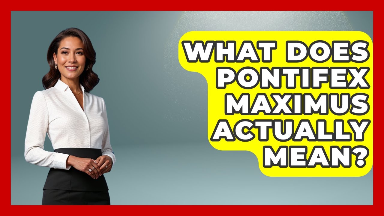 What Does Pontifex Maximus Actually Mean? - All About Rome - YouTube