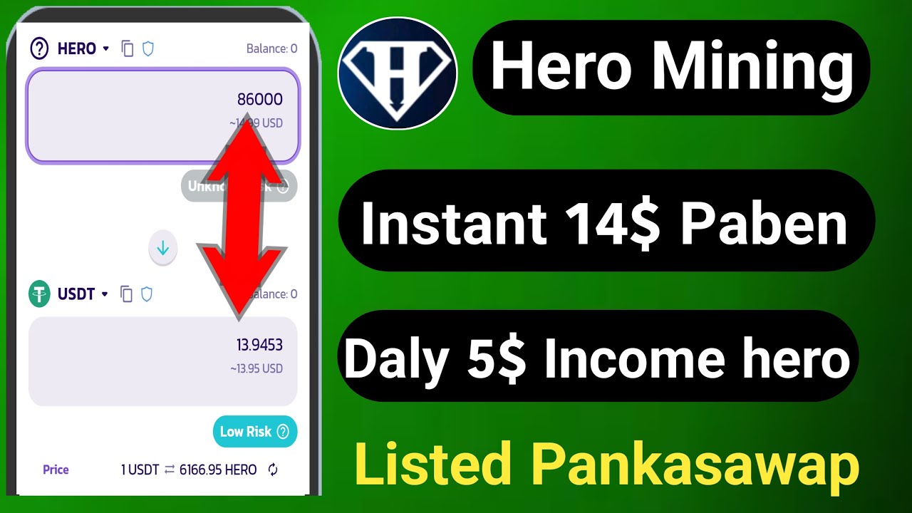 Hero Network Mining App Sinup bonus 14$ Dalye Mining Hero Coin Listed ...