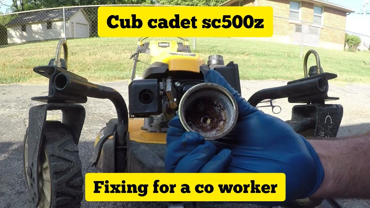 fixing a cub cadet sc500z for my coworker runs and stops - YouTube