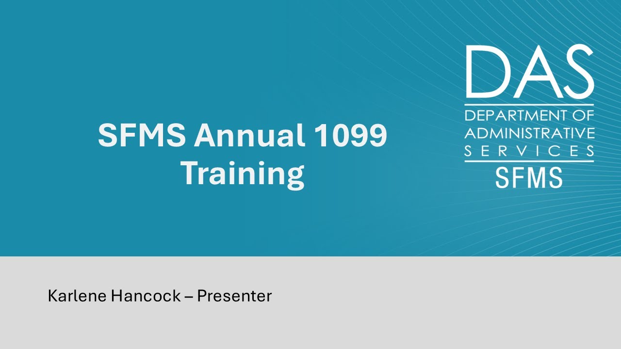 SFMS 1099 Training TY2025 - YouTube
