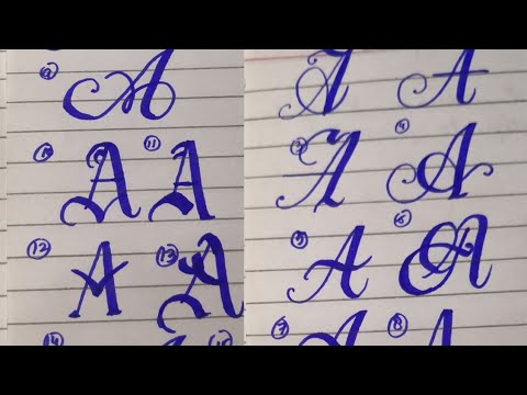 Writing A In 15 Different Styles Using Cut Marker 605 - Youtube