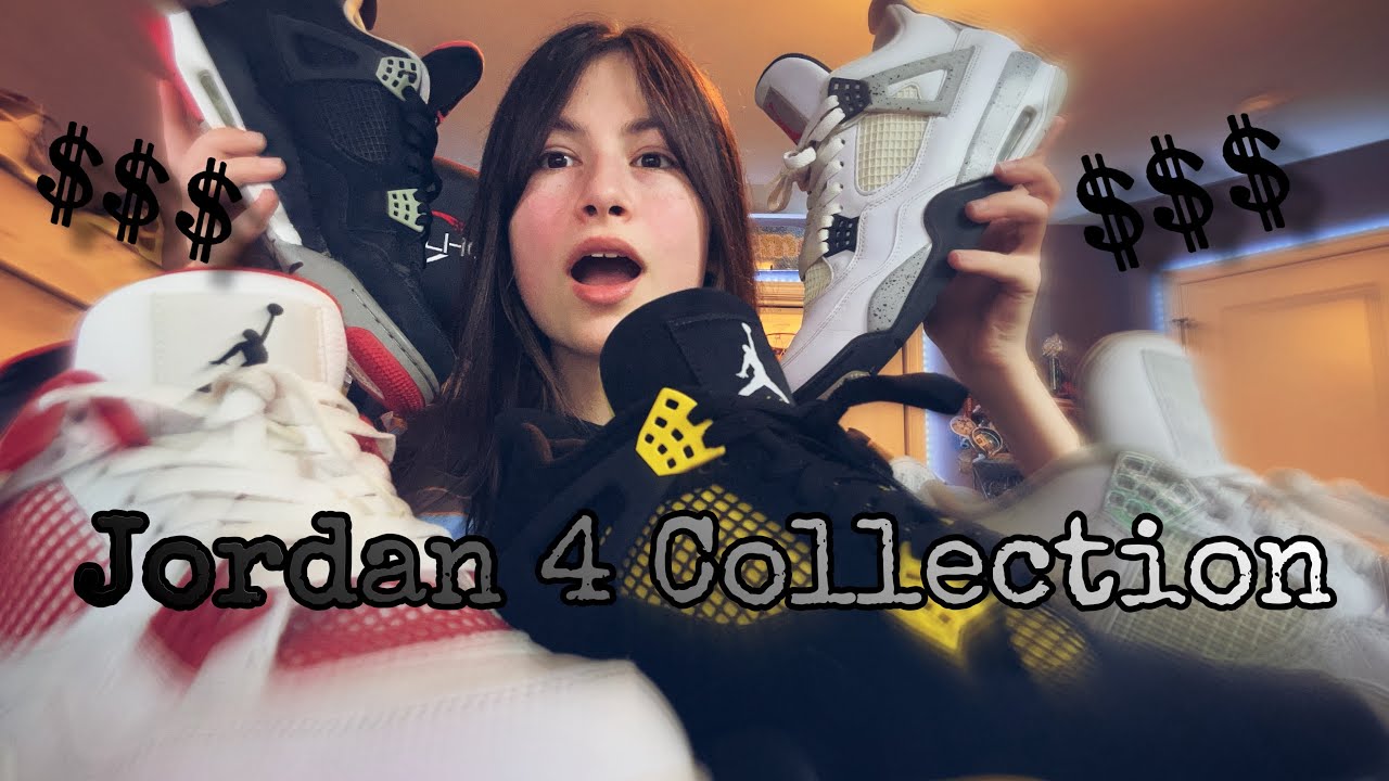 MY ENTIRE AIR JORDAN 4 COLLECTION!! $1000+ - YouTube