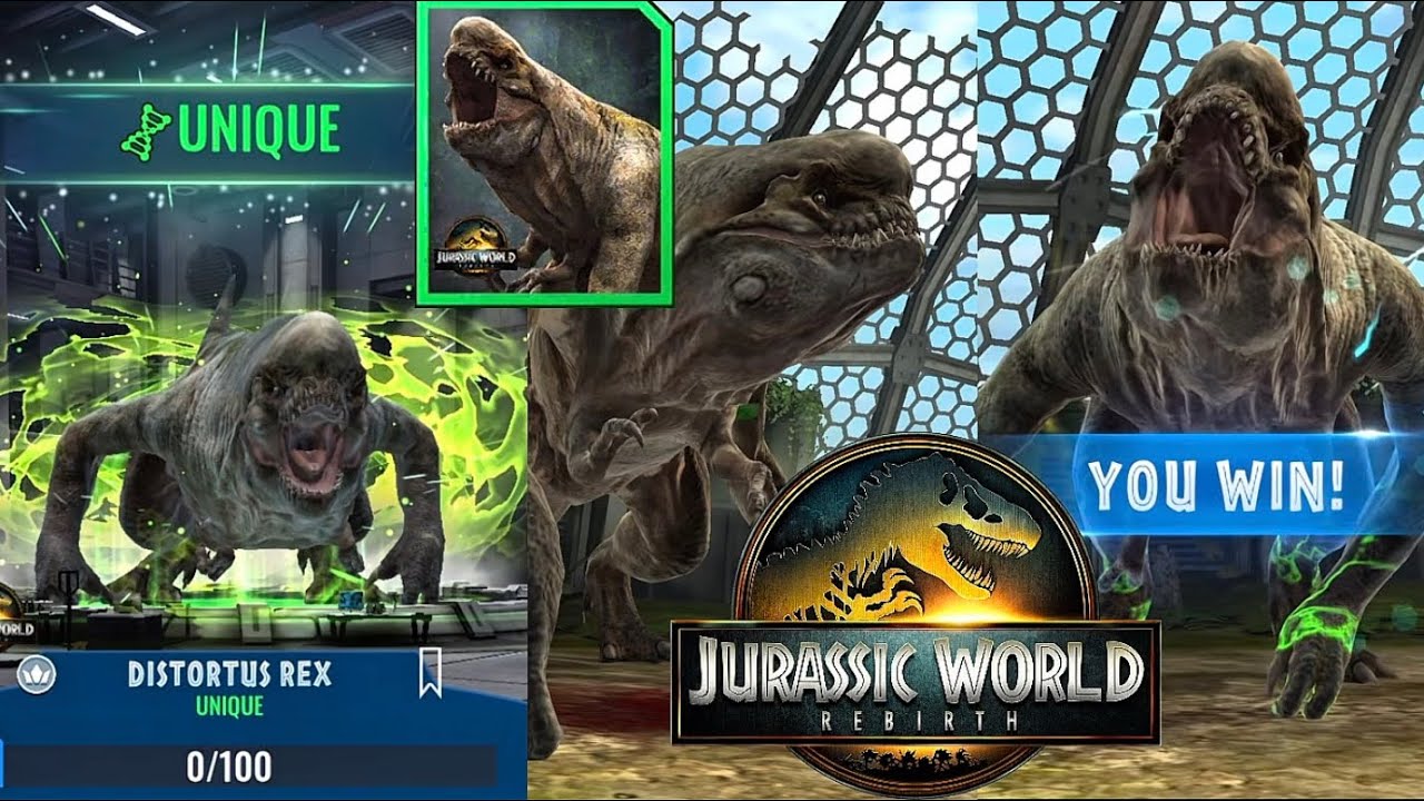 Distortus Rex Unlocked in Jurassic World Alive - YouTube