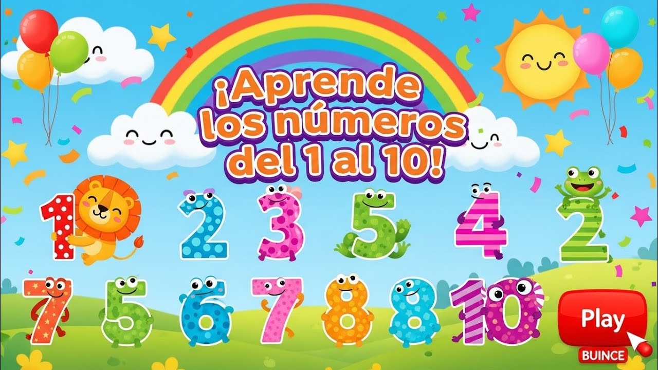 Aprende los Números del 1 al 10 Cantando y Bailando! 🎵 Diversión ...