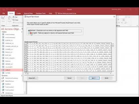 Microsoft access export table - YouTube