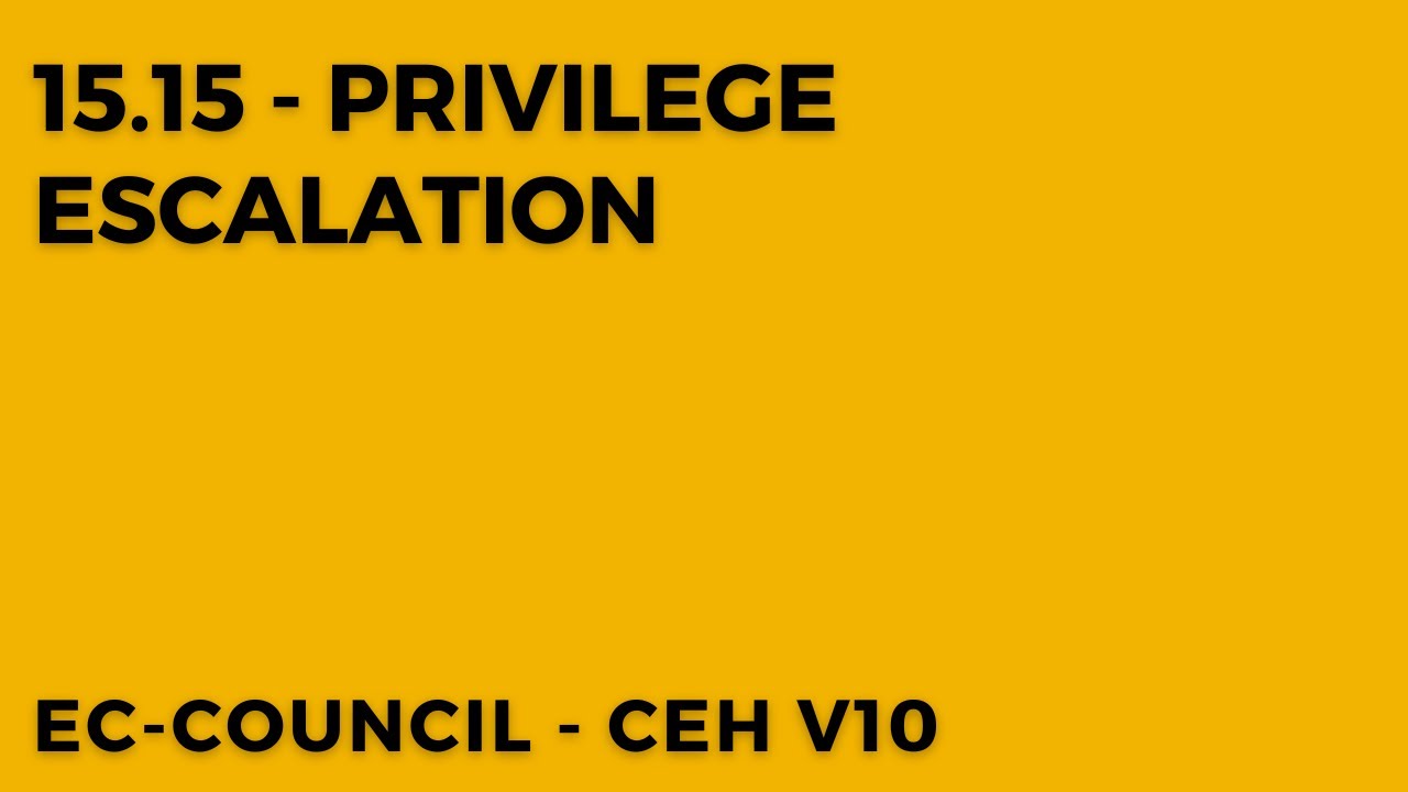 Elevate Your Access: Mastering Privilege Escalation Techniques - YouTube