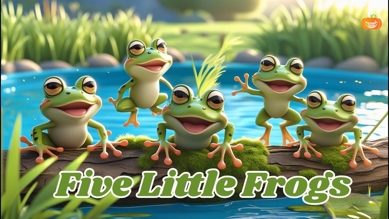 Five Little Frogs Song | Counting Frogs 1 to 5 | Nursery Rhyme ...