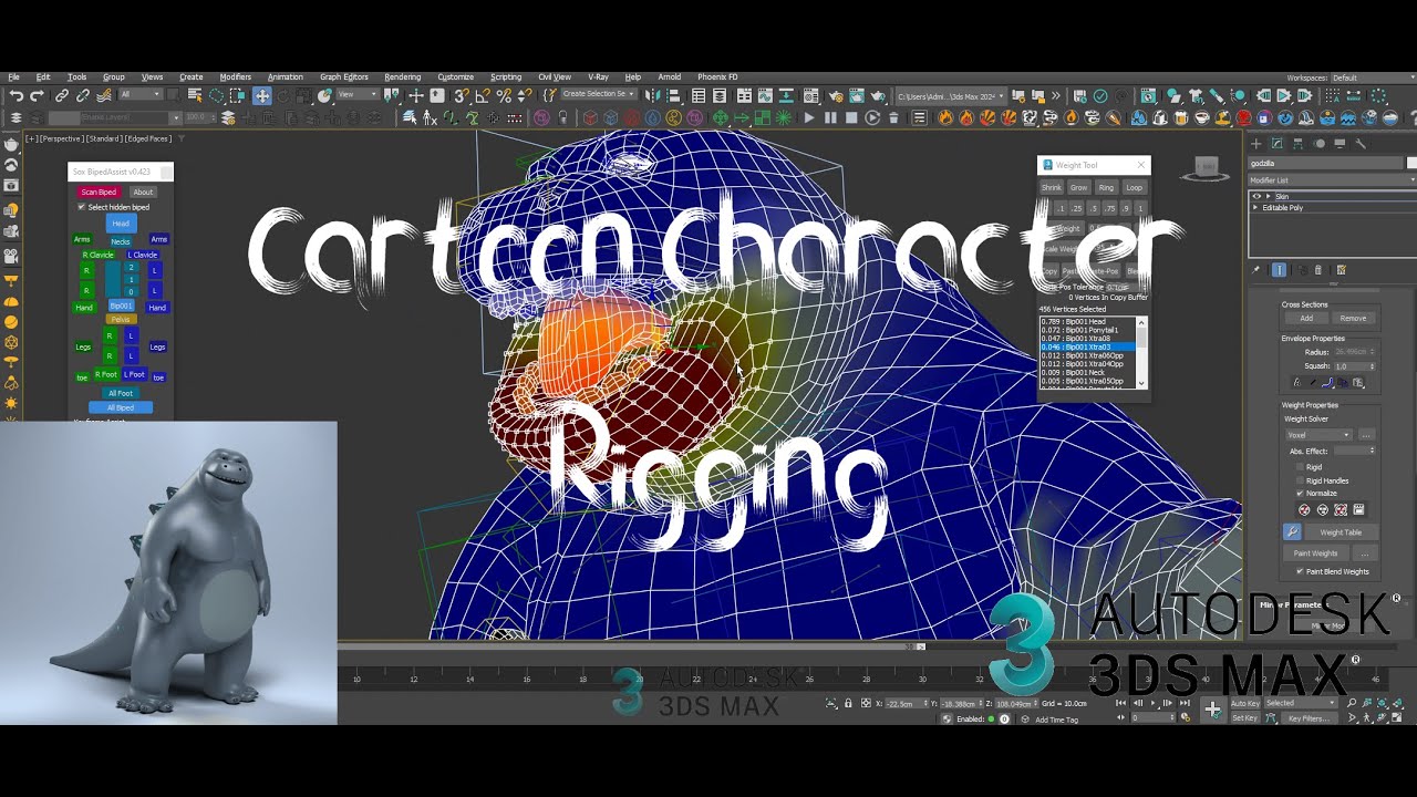 EASY and QUICK Cartoon Character Rigging using 3dsMax Biped. - YouTube