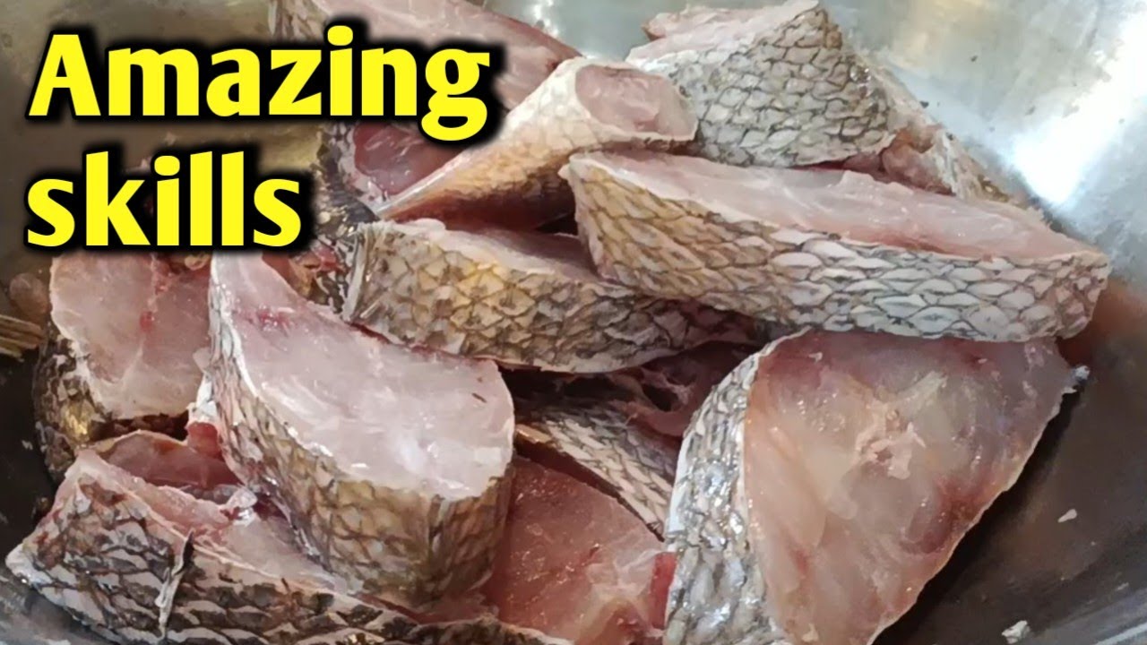 Amazing Fish cutting style Cutting skills in Pakistan cleaning ...