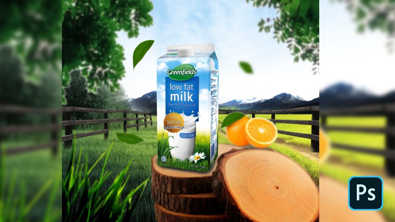 Milk poster Manipulation on adobe photoshop 2020 Video Tutorial - YouTube