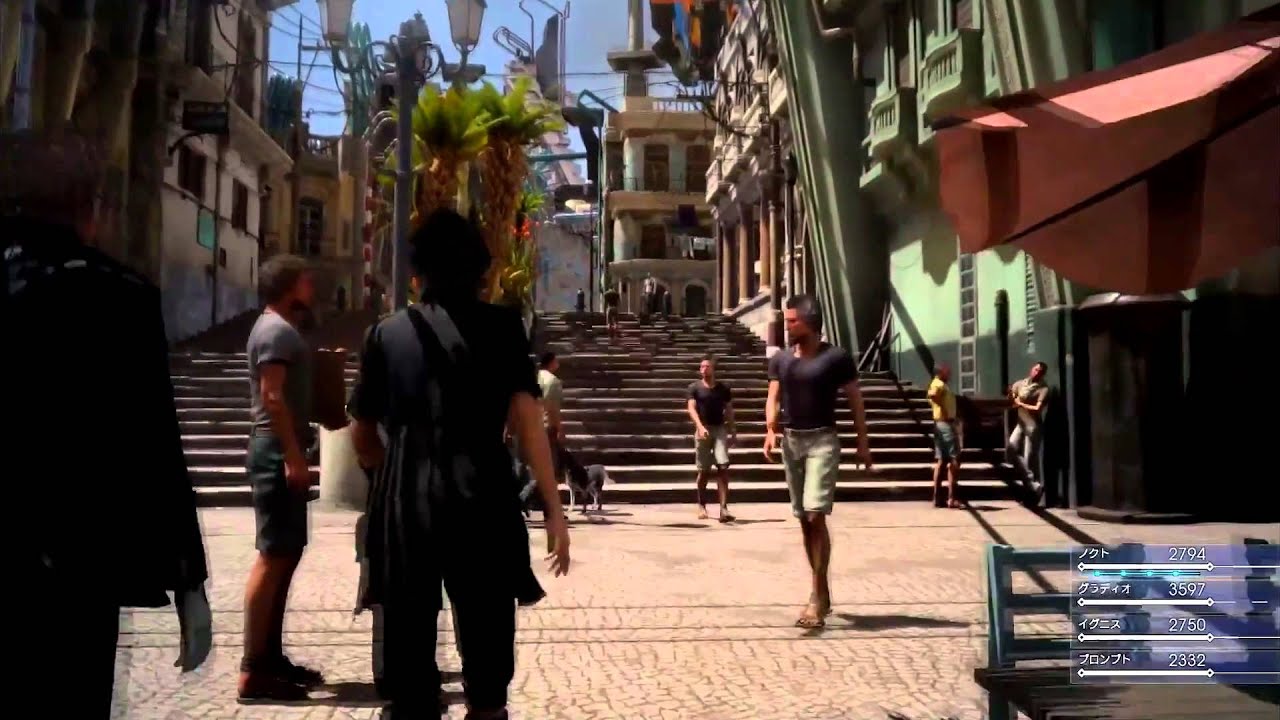 Final Fantasty 15 - Cidney & Town Exploration Gameplay | Jump Festa ...