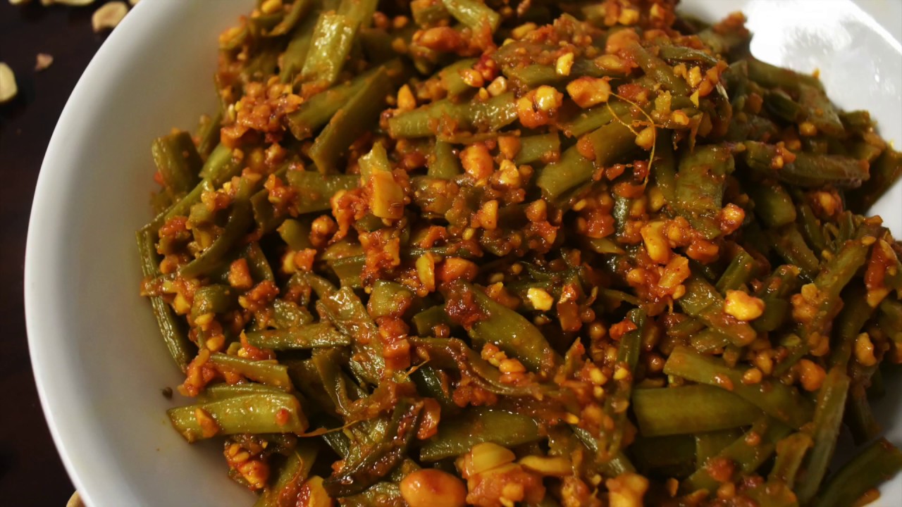 CLUSTER BEANS WITH PEANUTS/GAWAR MOONGFALI KE SAATH/GUVAR KI SABZI ...