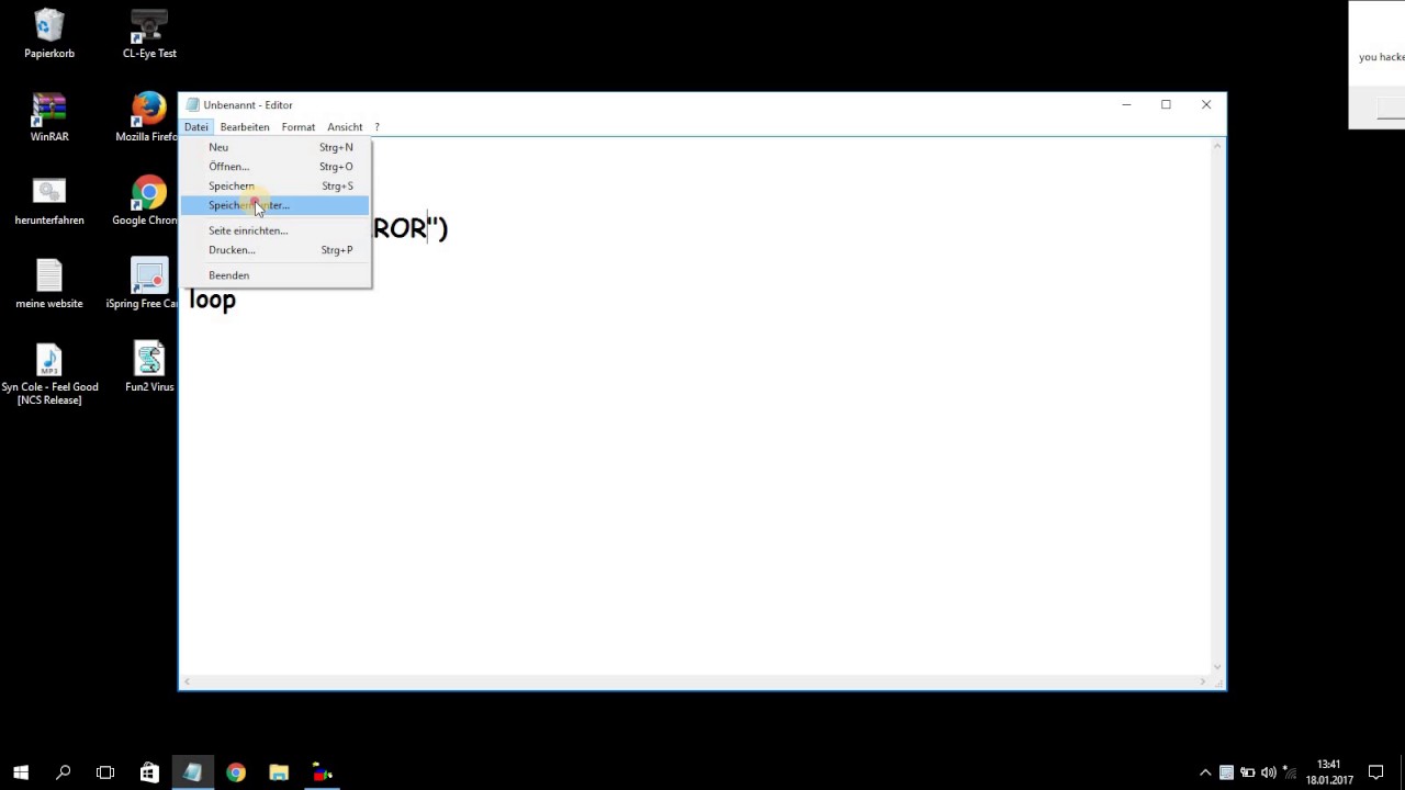 Fake Virus erstellen mit Textdokument (German) #3 - YouTube