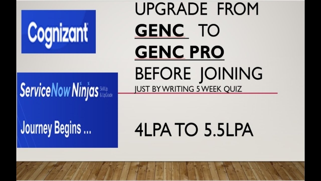 Cognizant ServiceNow Ninjas detail | How to Upgrade from GenC to GenC ...