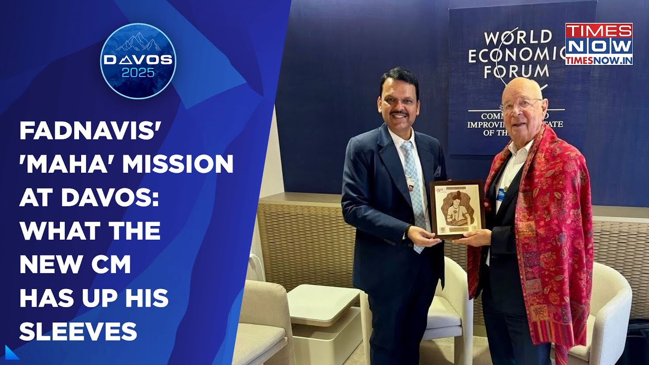 Fadnavis In Davos: New Maharashtra CM Eyes Trillion $ Economy With WEF ...