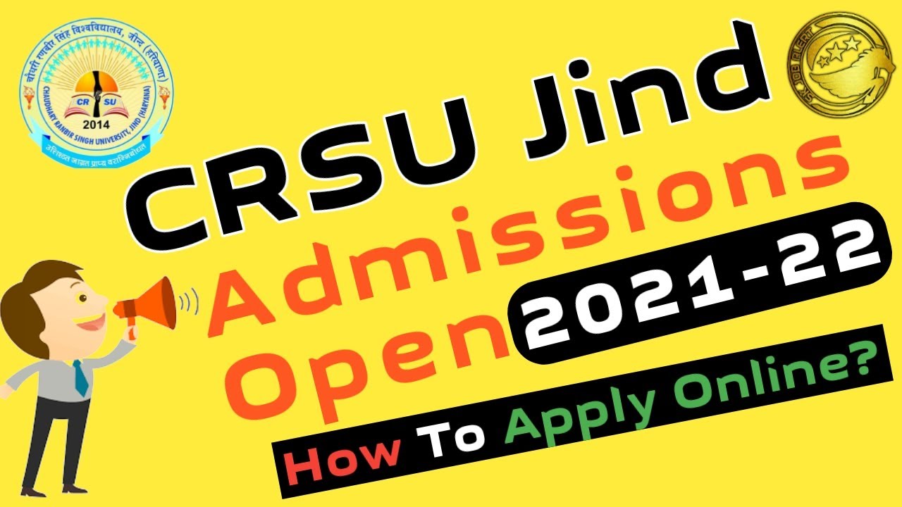 CRSU Jind Admission 2021 l How to Apply Online for CRSU Jind UG and PG ...