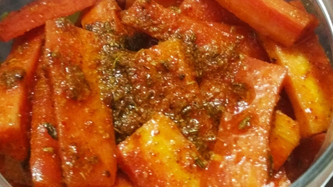 Gazar Ka Achaar | Instant Gajar Ka Achar Recipe | Carrot Pickle Recipe ...