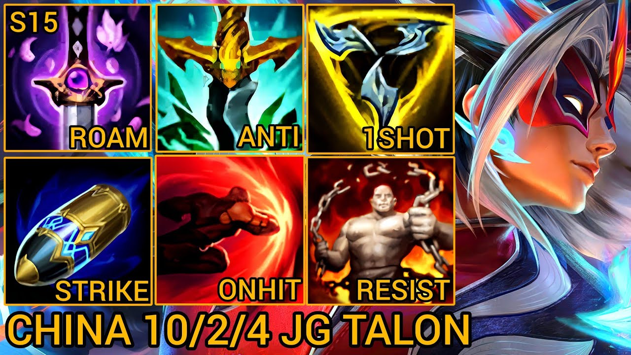Talon - China Server Wild Rift High Elo Tier Top 1 Gameplay, Builds ...