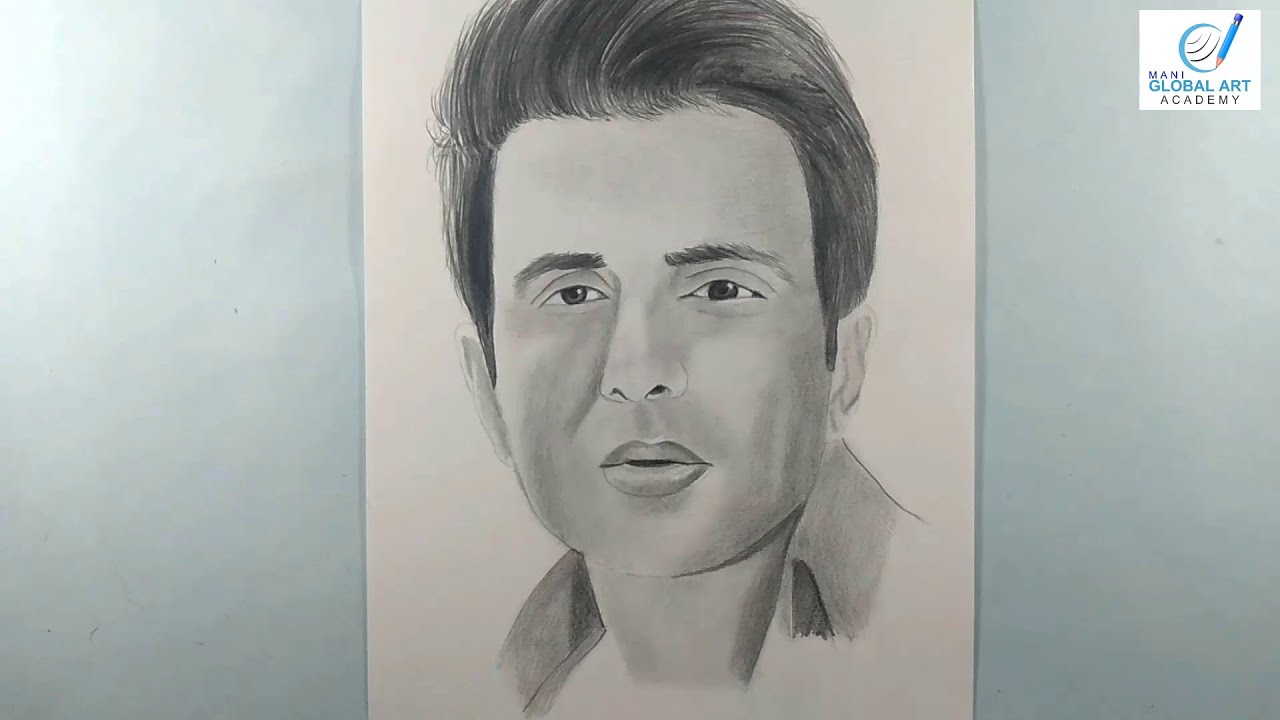 How to Draw easy Portrait | Step by Step Shading | Sonu Sood Sketch ...