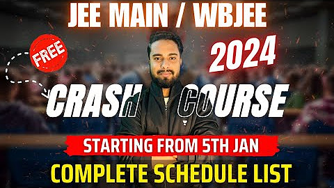 WBJEE/JEE MAIN 2024 CRASH COURSE(MATHS) - YouTube