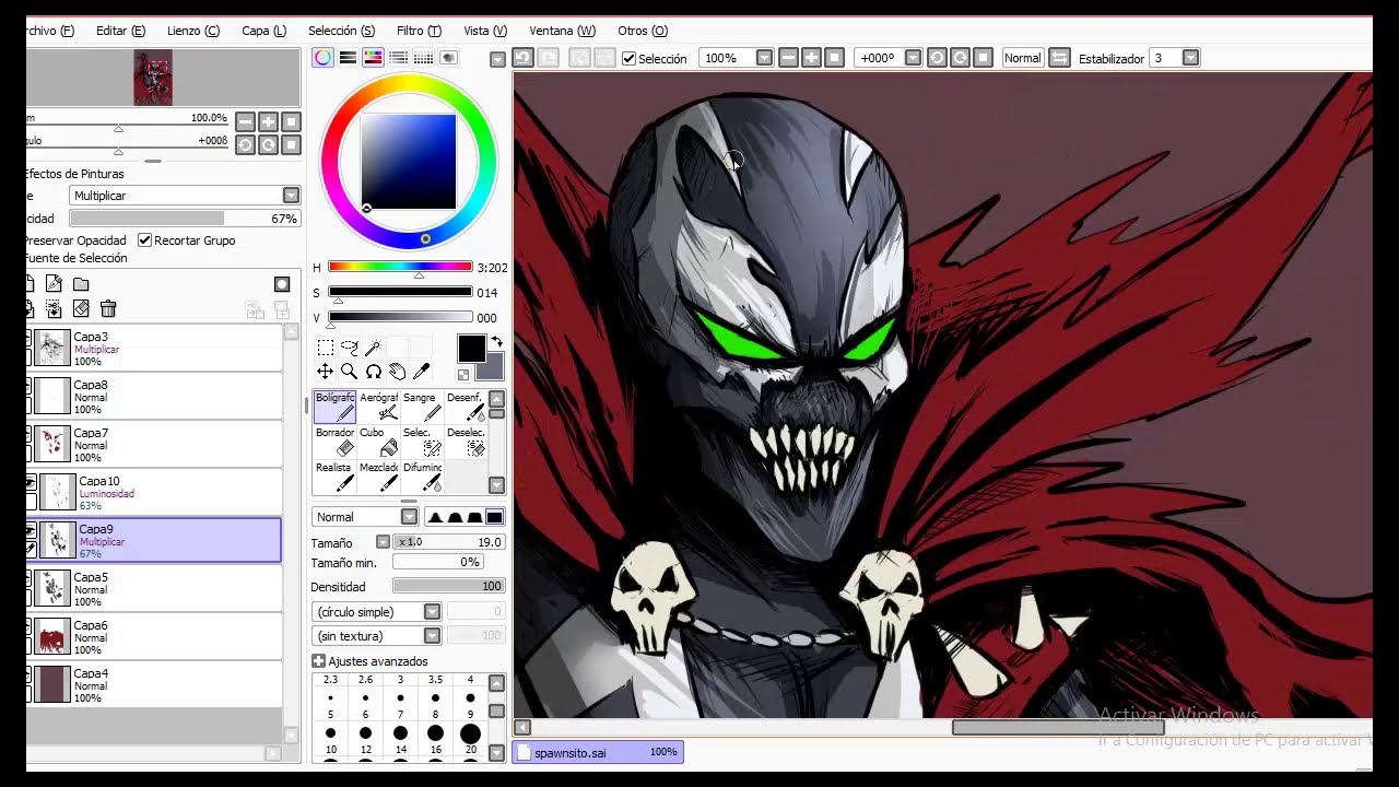 HOW TO DRAW SPAWN (SPEEDART) - YouTube