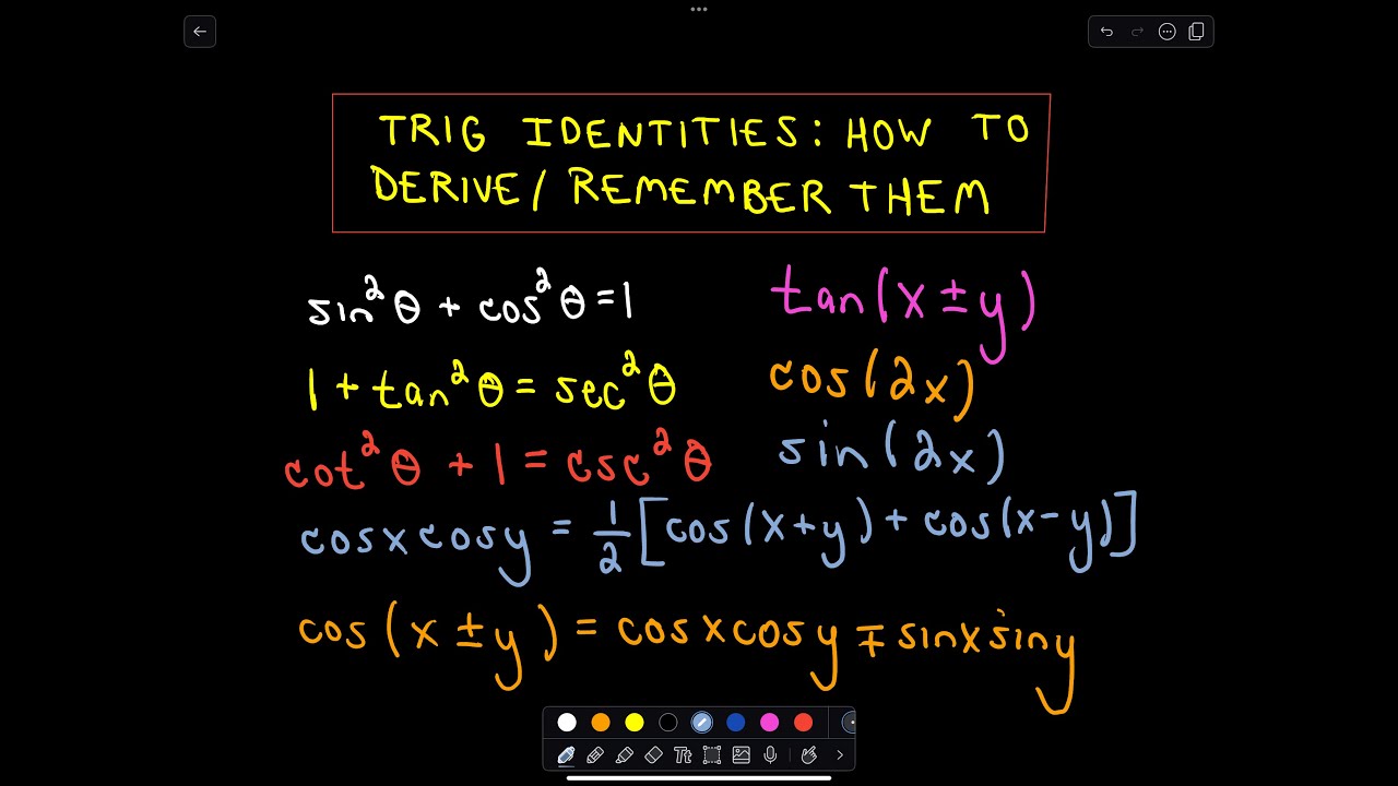 Trigonometric Identities: How to Derive / Remember Them - Part 3 of 3 ...