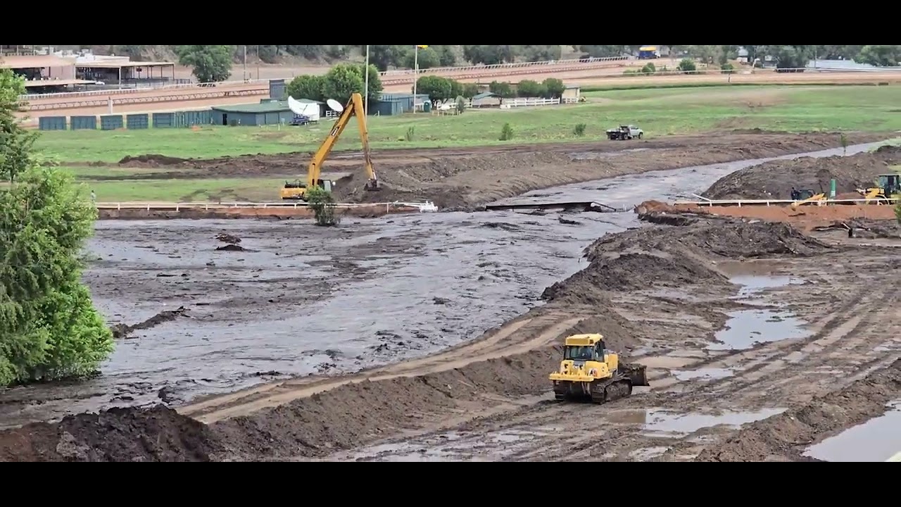 Ruidoso Downs racetrack flood - YouTube