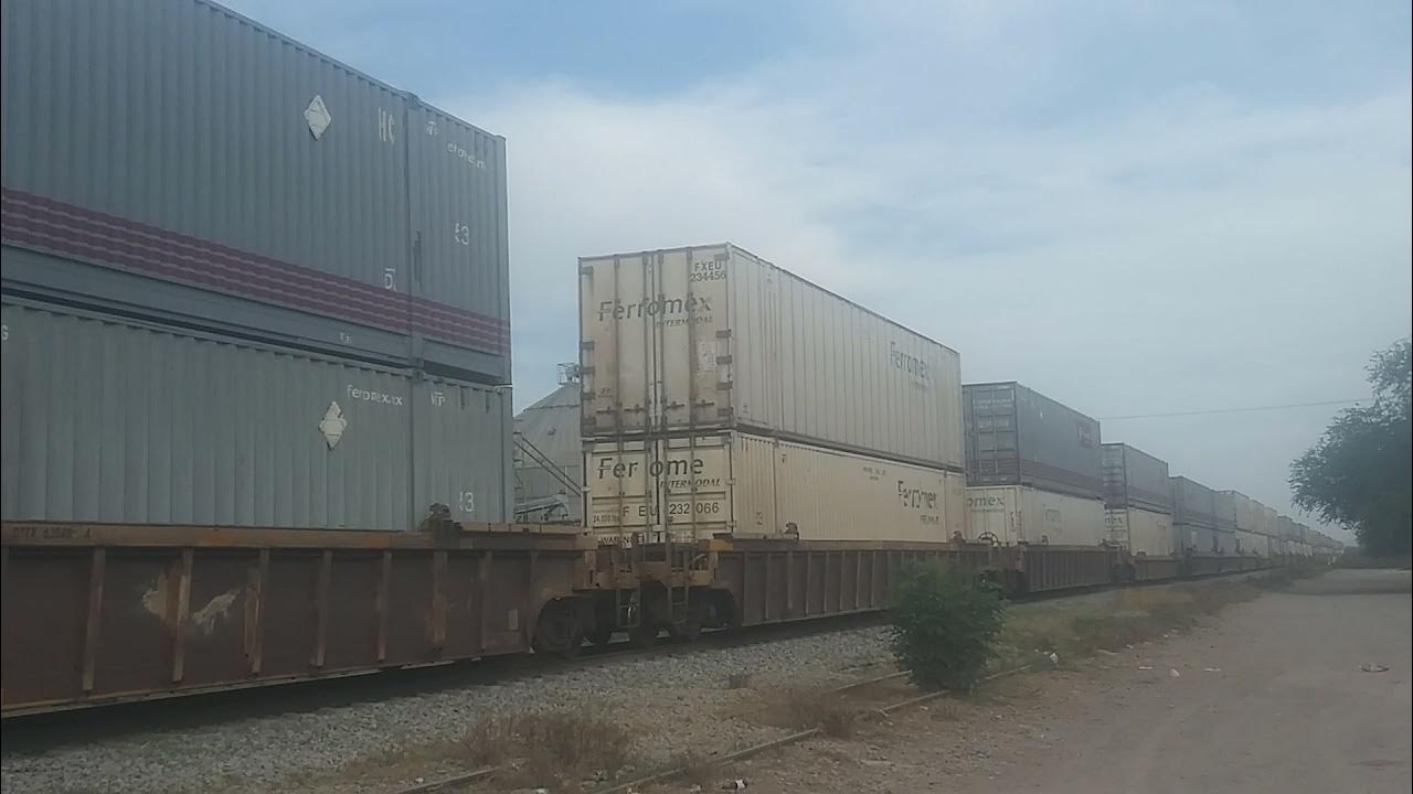 Intermodal FXE 4512 Rumbo Sur pasando Leon fonseca - YouTube
