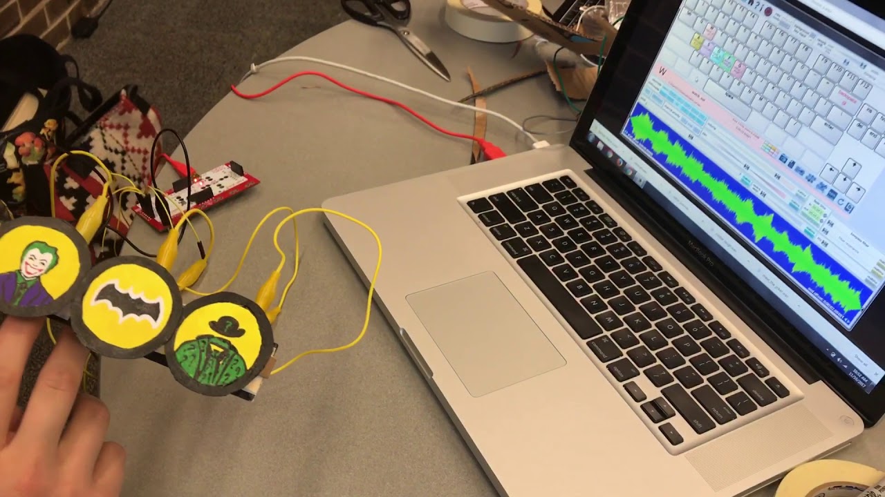 Batman Soundboard using sound plant and makey makey - YouTube