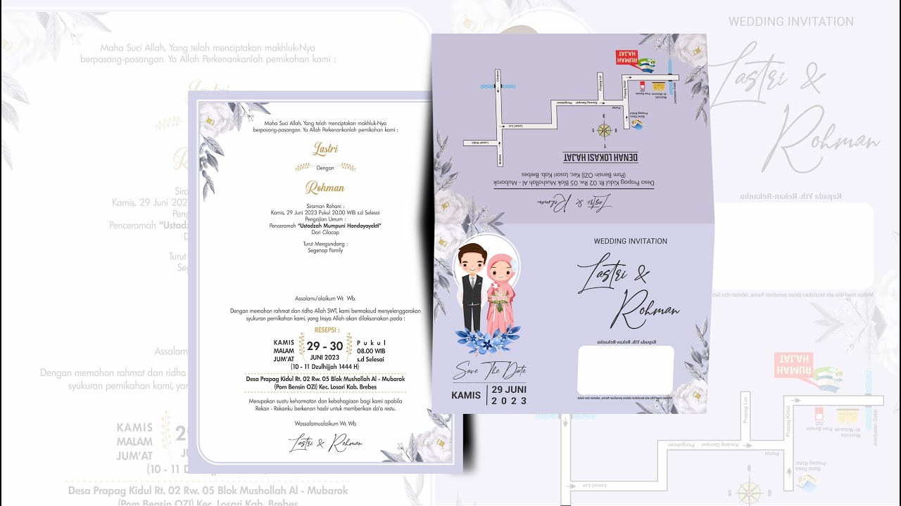 CorelDraw!! Desain Terbaru 2023 Undangan Powder Blue X7 - YouTube