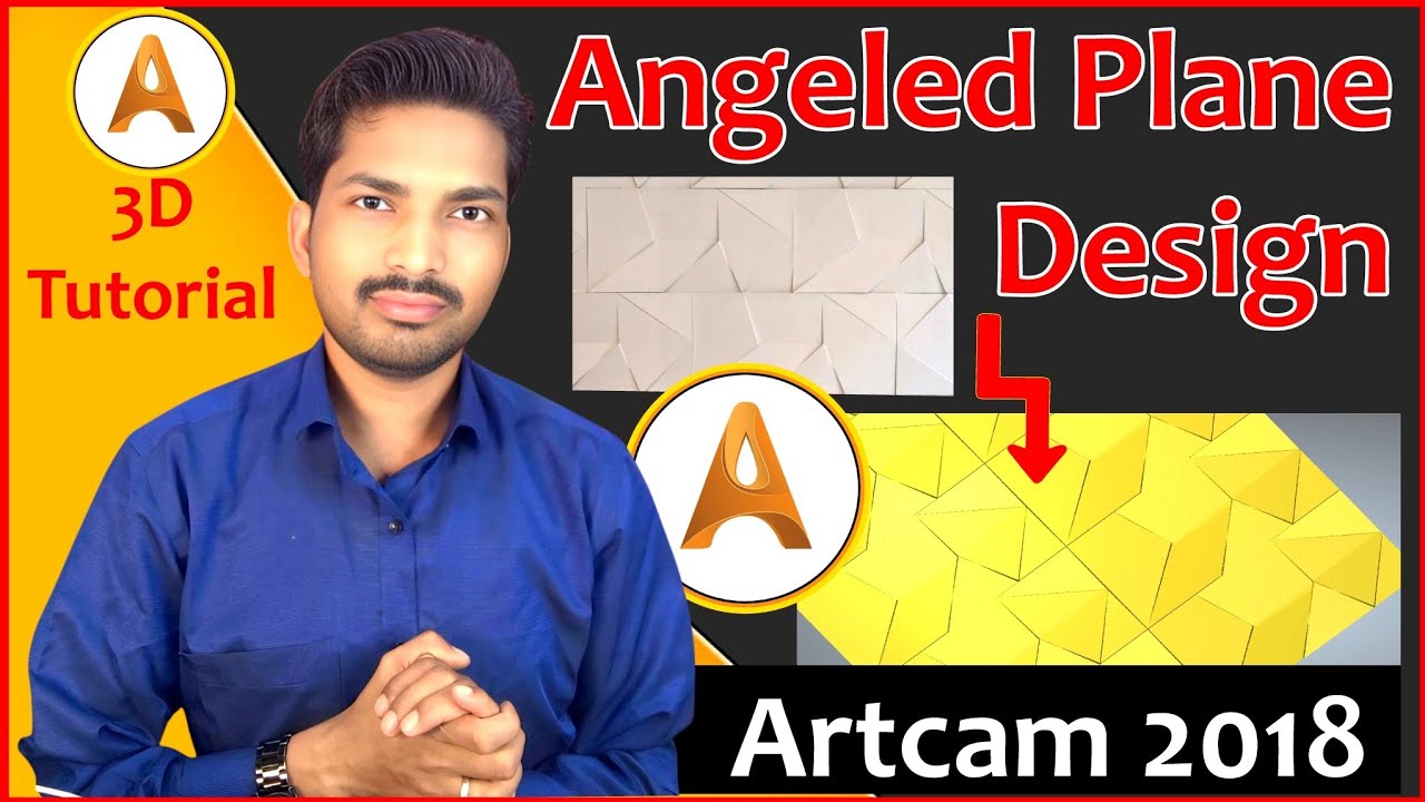 Artcam Angled Plane Design| Artcam Design Tutorial Hindi| Artcam 3D ...