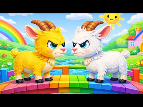Bir Köprüde Karşılaşmış İki İnatçı Keçi | Eğitici Bebek ve Çocuk Şarkıları