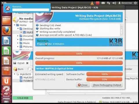 2 Creating and burning CD DVD using K3b English - YouTube