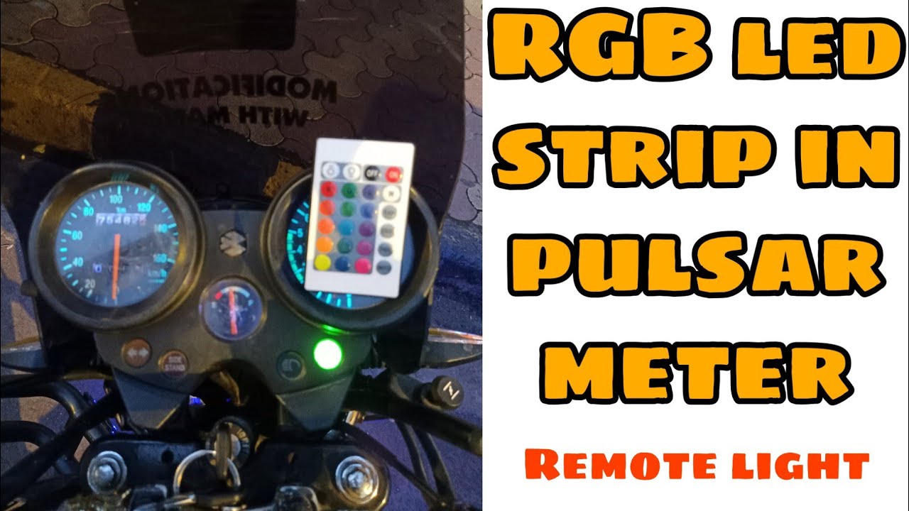 RGB led strip in pulsar meter - YouTube