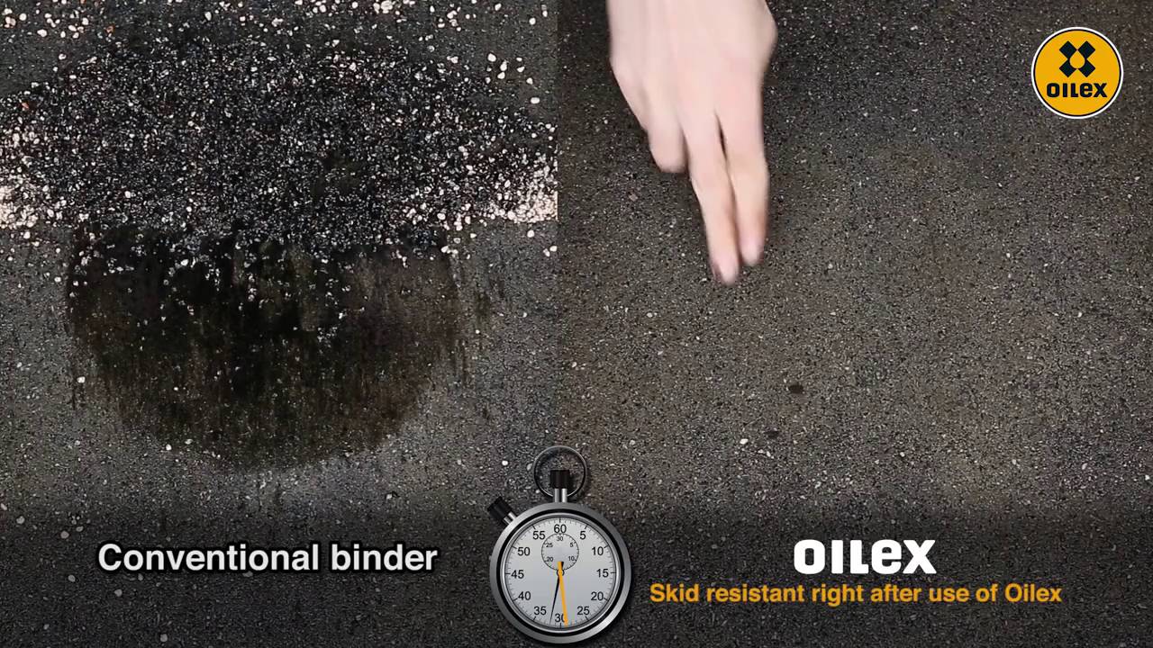 【船山株式会社】オイレックス 効果検証映像1 - Oilex oil binding agent asphalt HD - YouTube