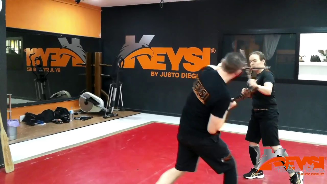 Master Instructors Franziska and Pierre working the sticks at The Keysi Fighting Method Academy ...
