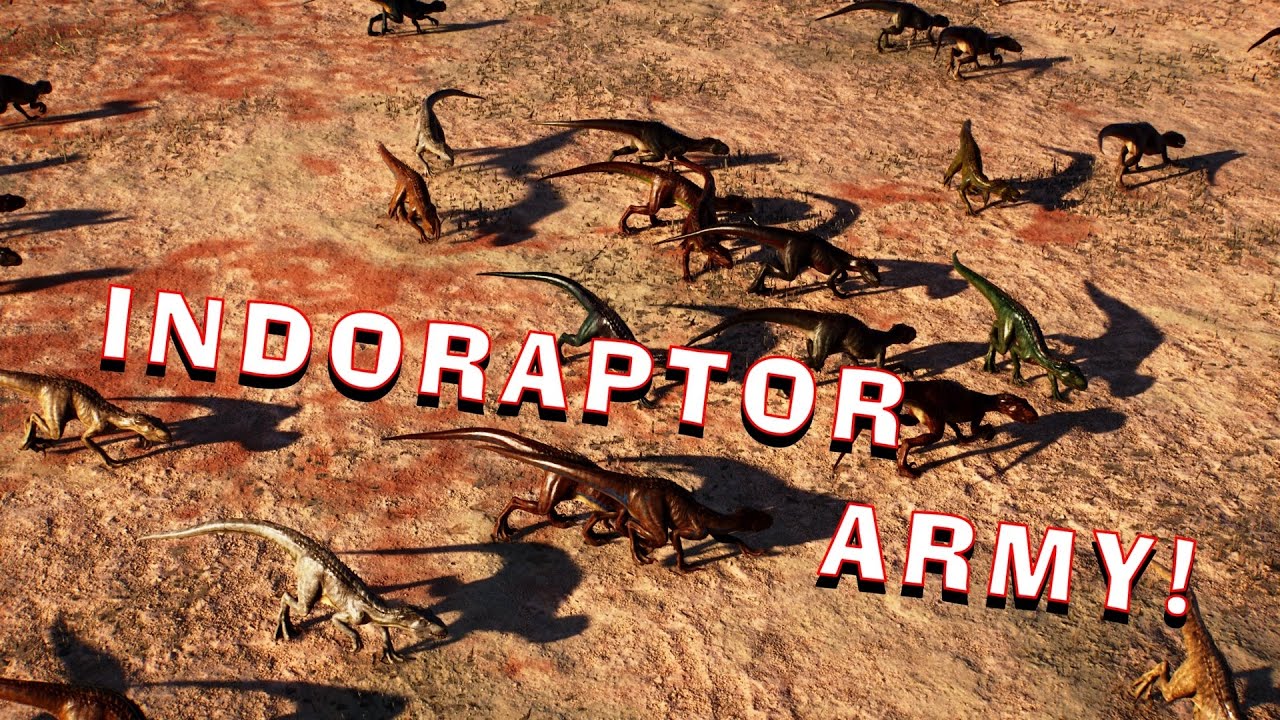 HUGE ARMY OF INDORAPTORS!!! Jurassic World Evolution 2 Mods - YouTube