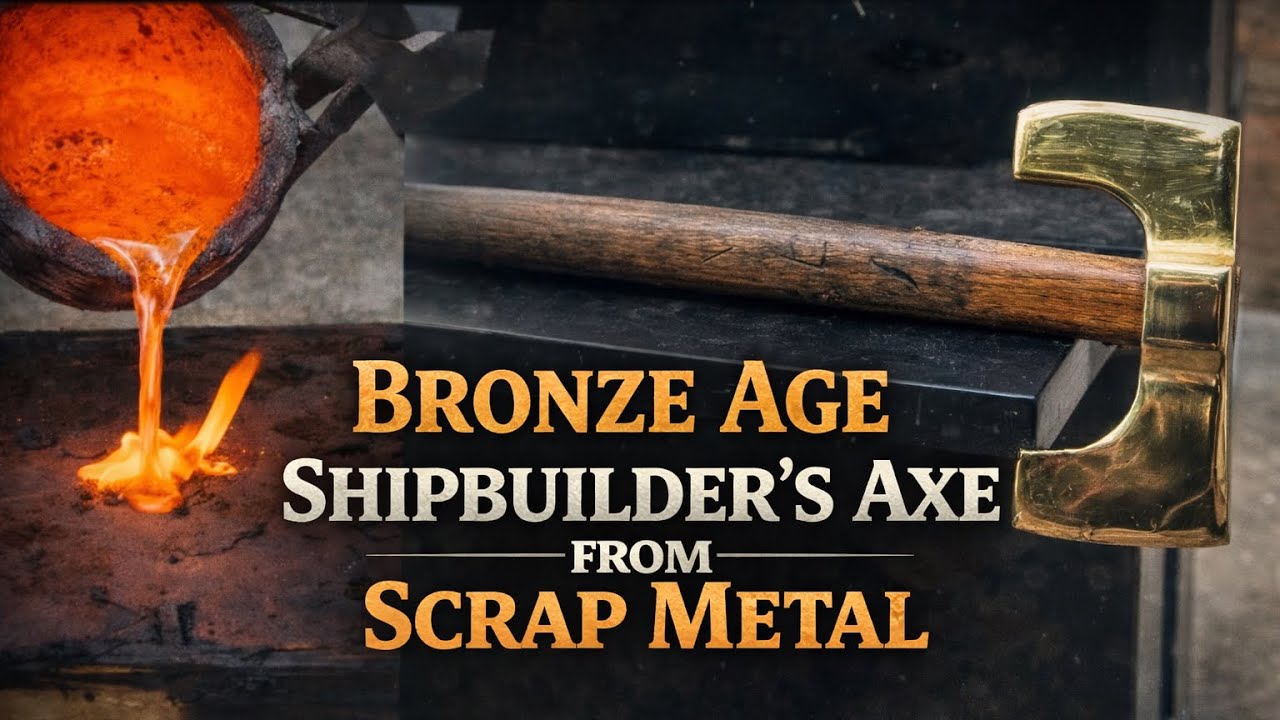 Bronze Age ship builders axe made completely from scrap metal! - YouTube