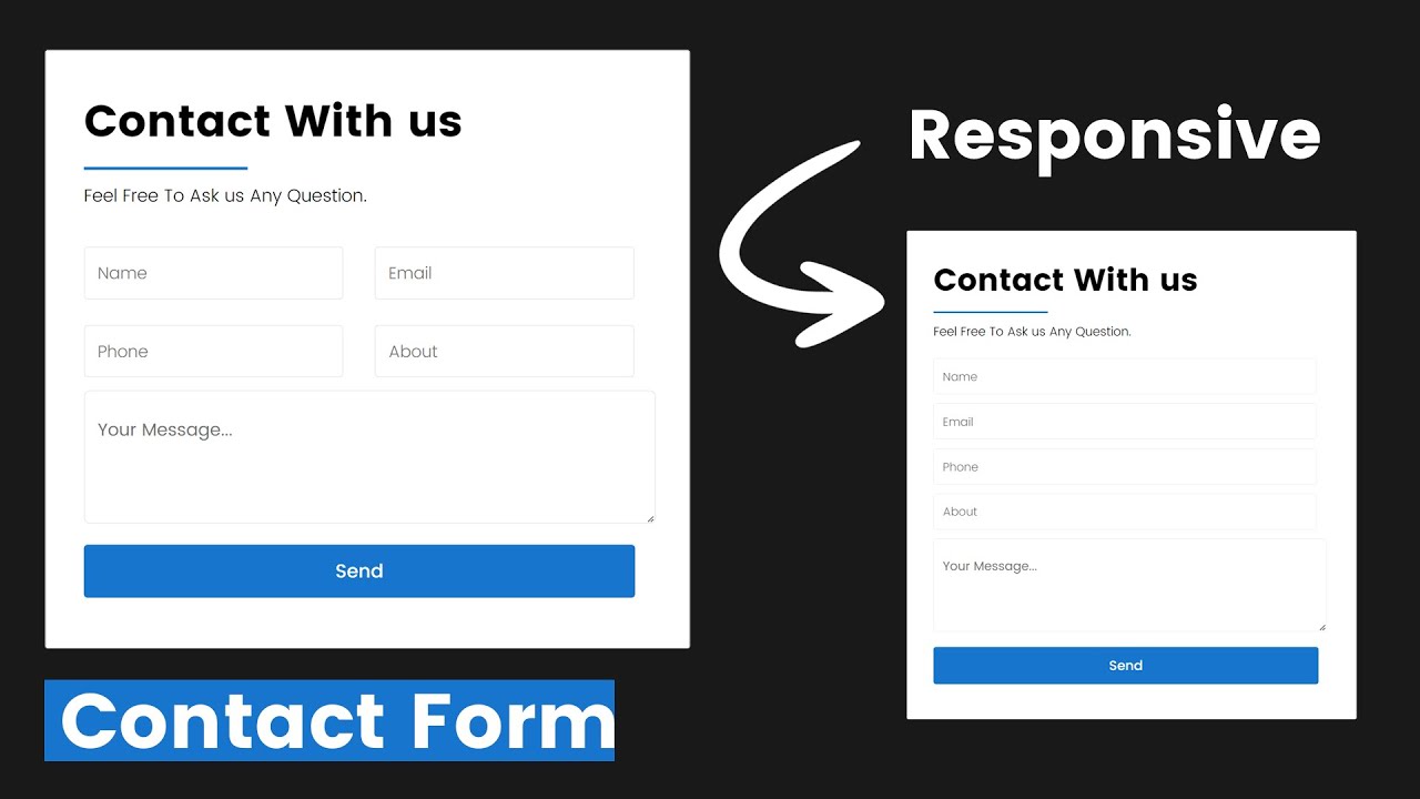 Making Responsive Contact Form Using Html And Css Youtube 5259