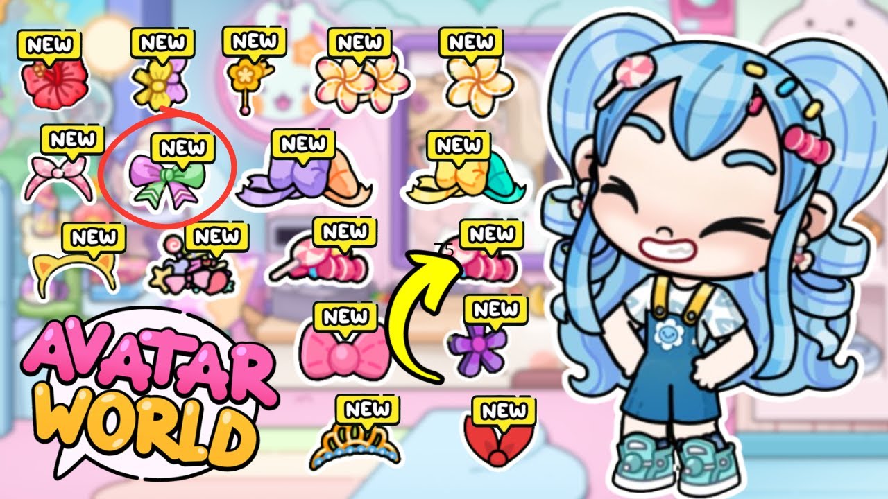 ALL HAIR ACCESSORIES LOCATION IN AVATAR WORLD 😍 CUTE COLLECTION ️ - YouTube