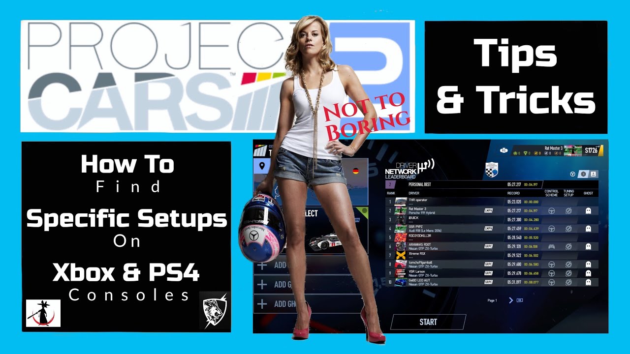 Project cars 2 - Finding Setups - Leaderboards - on Xbox or PS4 - YouTube