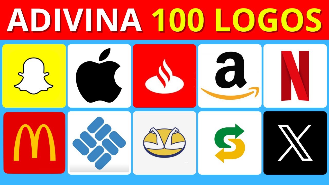 😁Adivina los logos mas populares | ¿conoces estos 100 logotipos ...