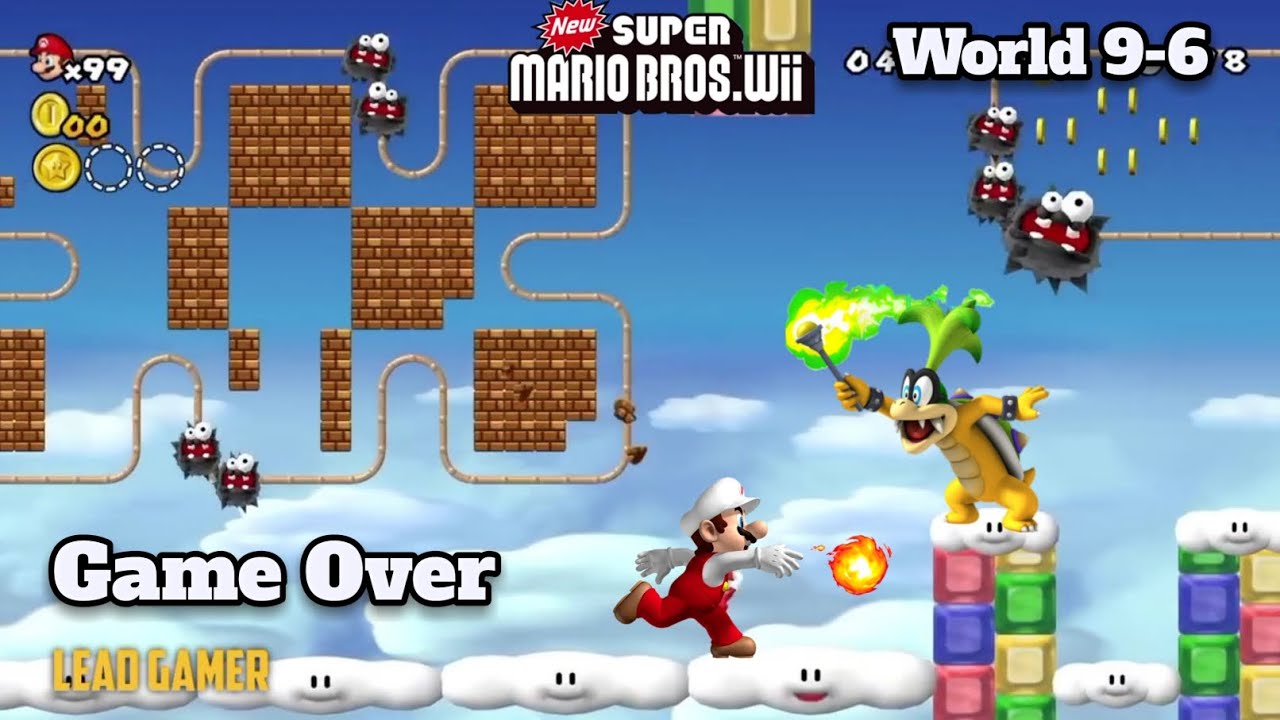 New Super Mario Bros Wii | World 9-6 | Game Over #games #gaming # ...