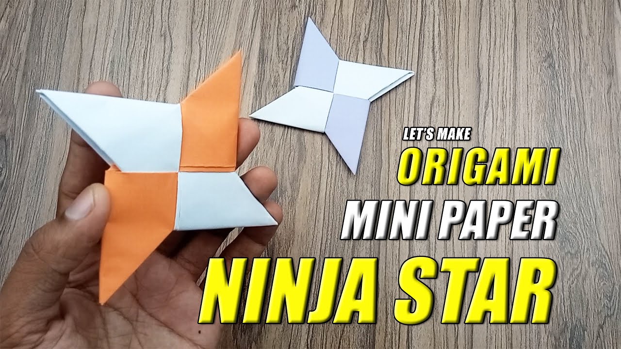 How To Make Paper Ninja Star Shuriken Two Colors DIY Origami Paper ...