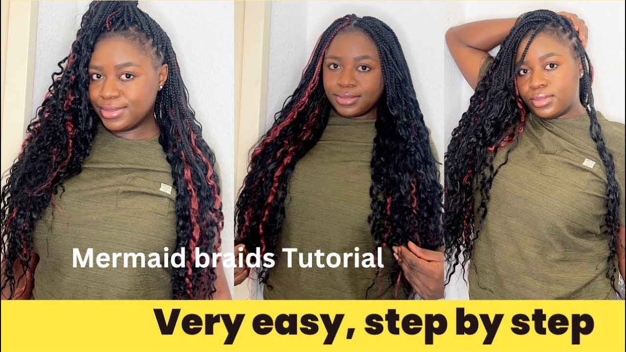 How to do trending Mermaid braids;very detailed step by step tutorial🔥 ...