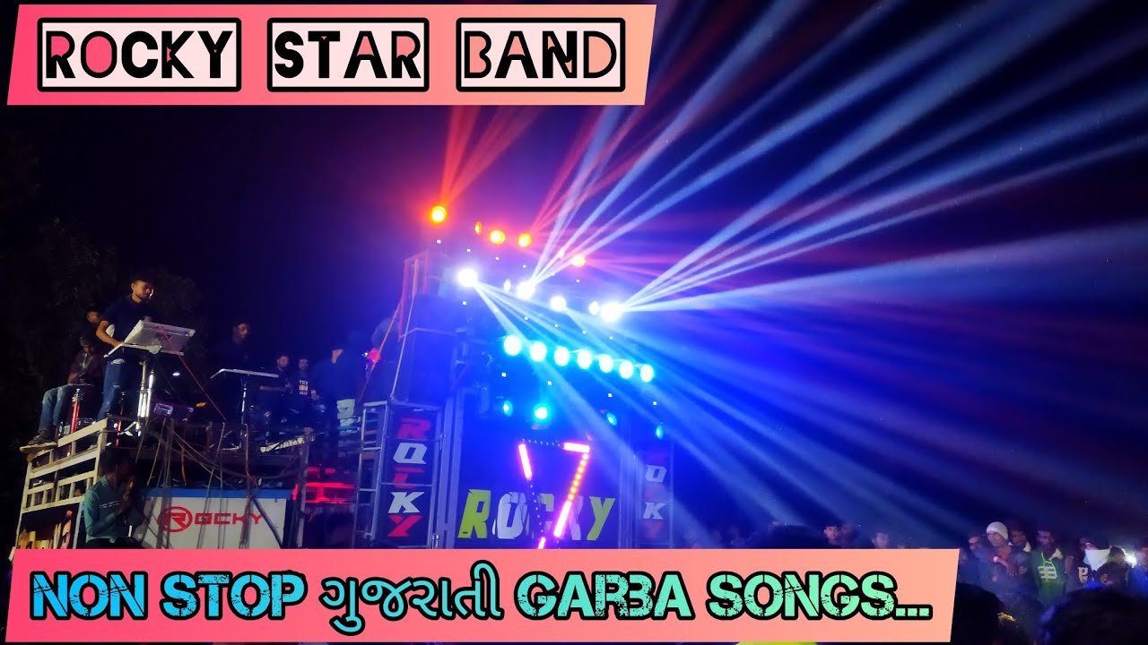 Rocky star band | Non stop Gujarati Garba song's | Rocky star band New ...