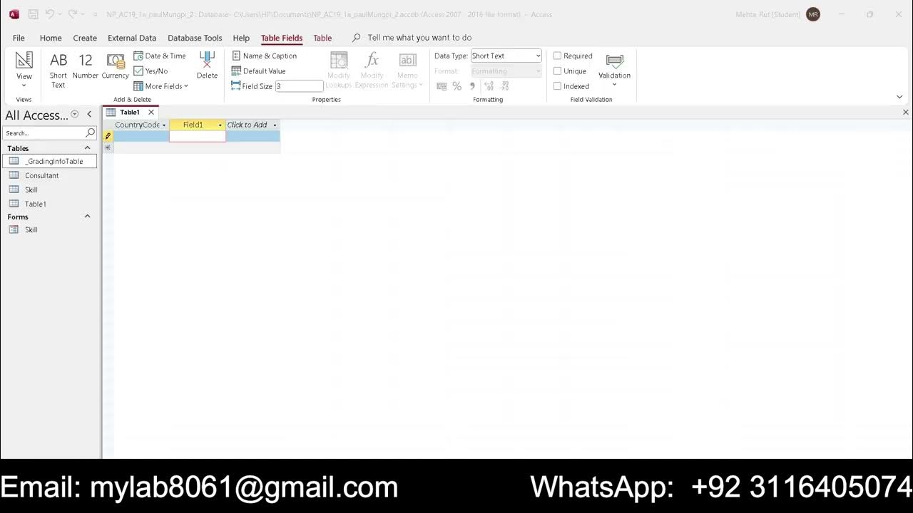 New Perspectives Access 2019 | Module 1: SAM Project 1a # ...